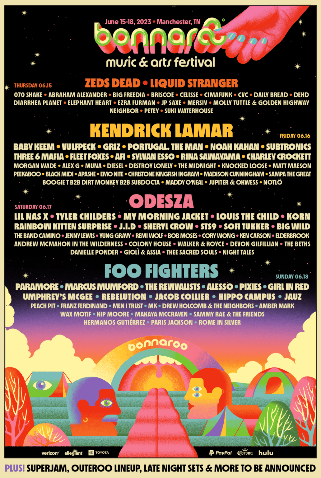 Bonnaroo Unveils 2023 Headliners With Foo Fighters, Zeds Dead, Liquid ...