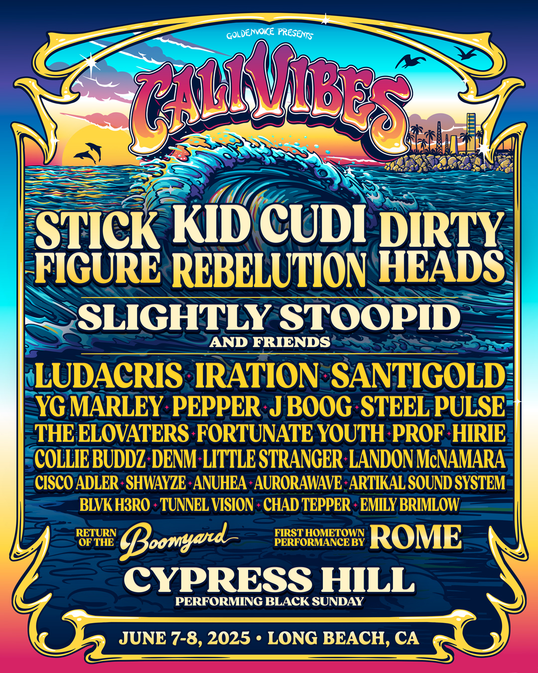 Long Beach’s Cali Vibes To Feature By Kid Cudi, Ludacris, Cypress Hill, Steel Pulse, Stick ...
