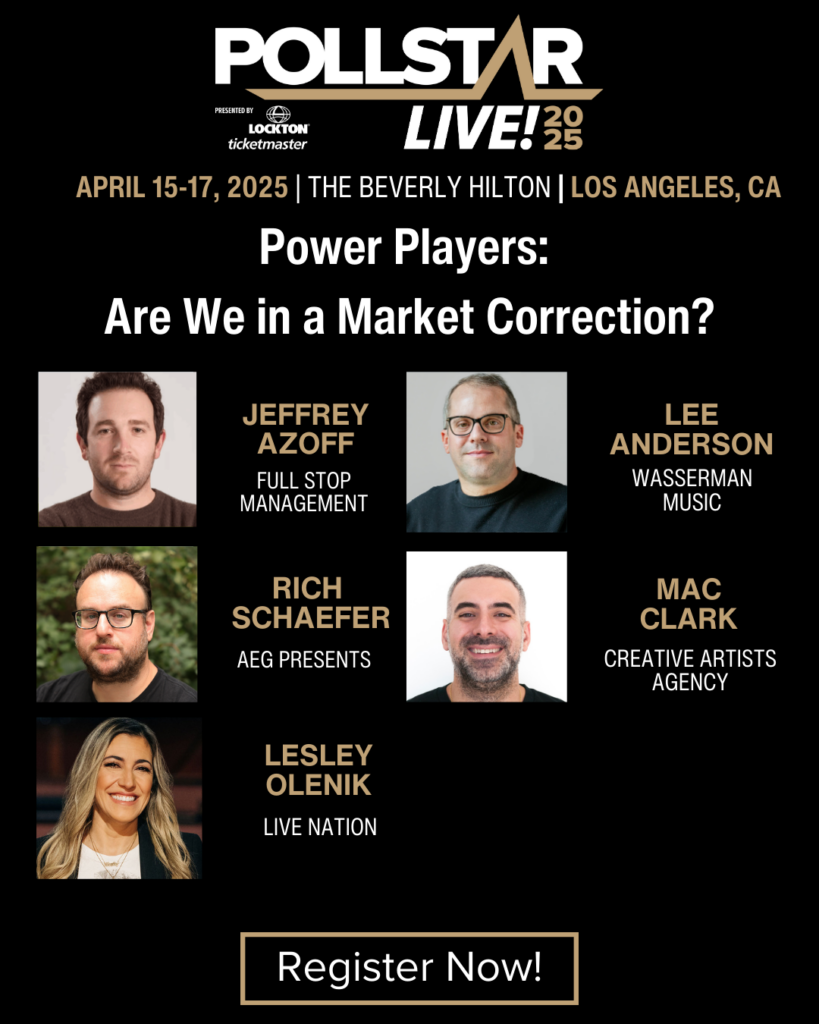 Executives From Full Stop, AEG, Live Nation, Wasserman & CAA To Take Part In Pollstar Live ...