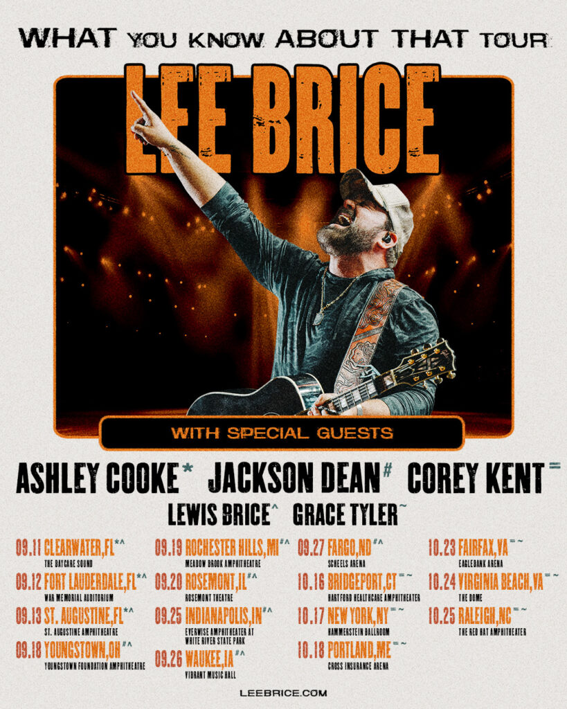 Lee Brice Embarking On 'What You Know About That Tour' This Fall ...