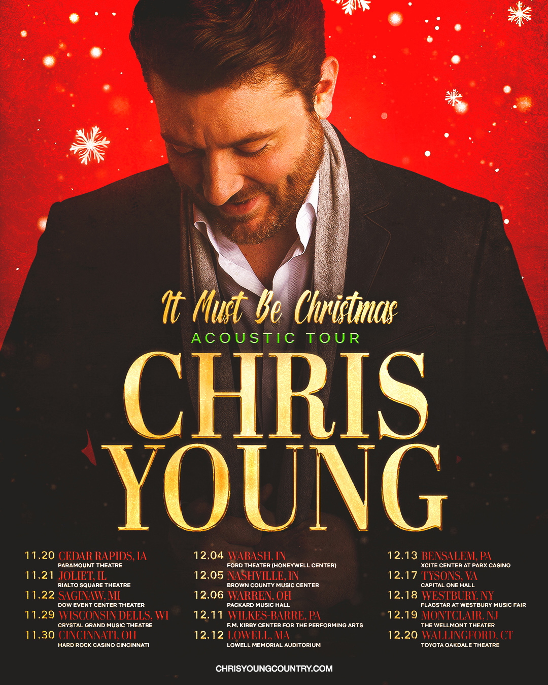 Country Cheermeister Chris Young Announces First-Ever Holiday Tour - Pollstar News