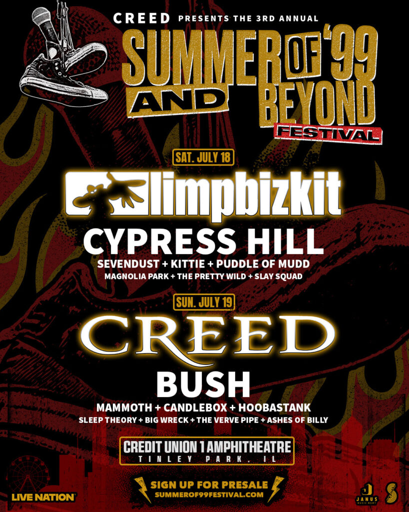 Creed’s ‘ Summer Of ‘99 And Beyond’ Fest Returns; Limp Bizkit To Co ...