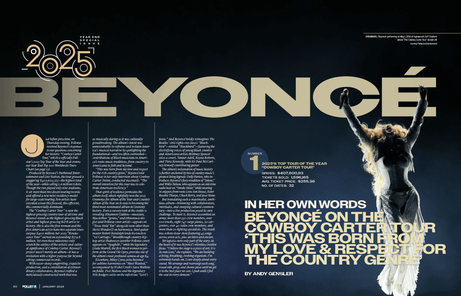 Beyoncé On Her 2025 Chart-Topping 'Cowboy Carter Tour:' ‘This Was Born ...
