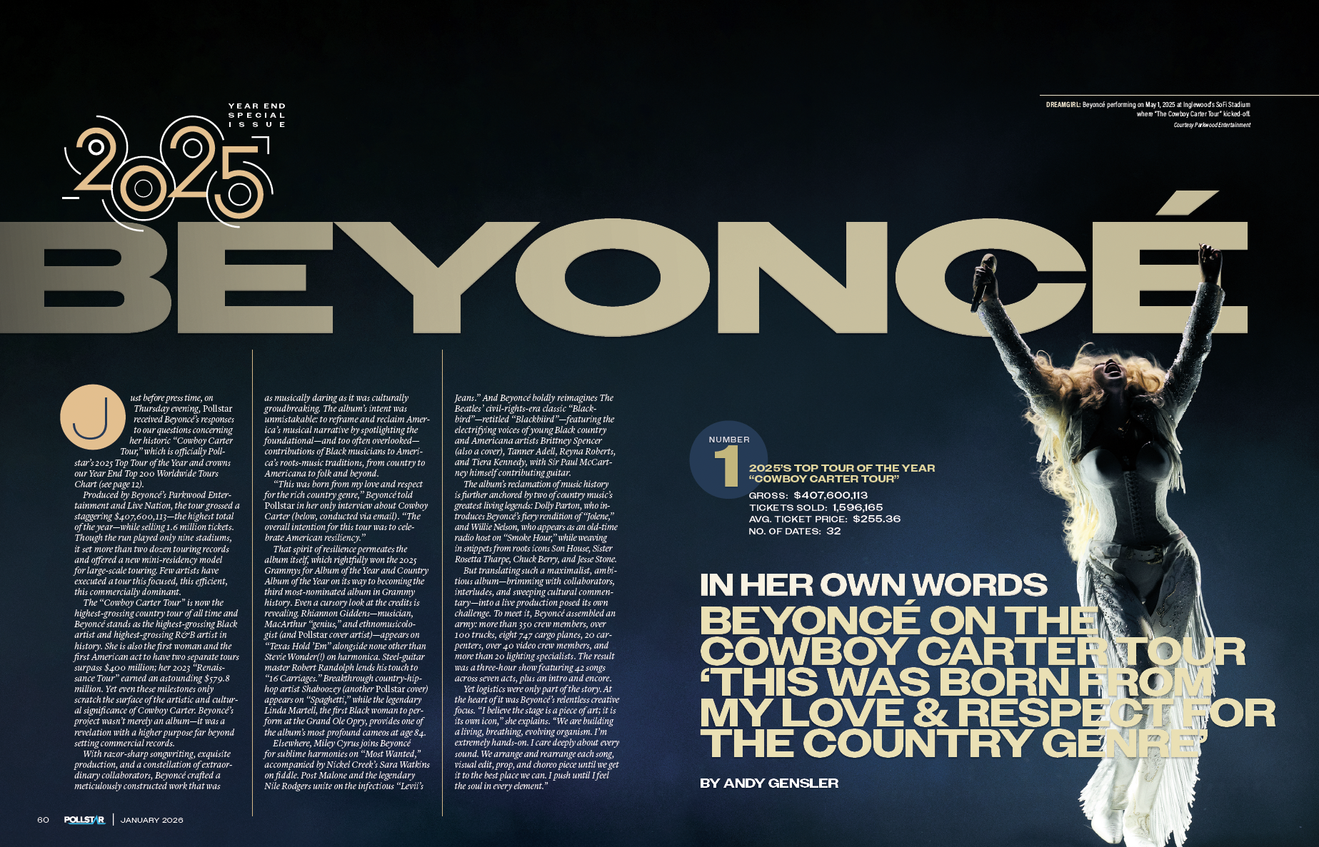 Beyoncé On Her 2025 Chart-Topping 'Cowboy Carter Tour:' ‘This Was Born ...