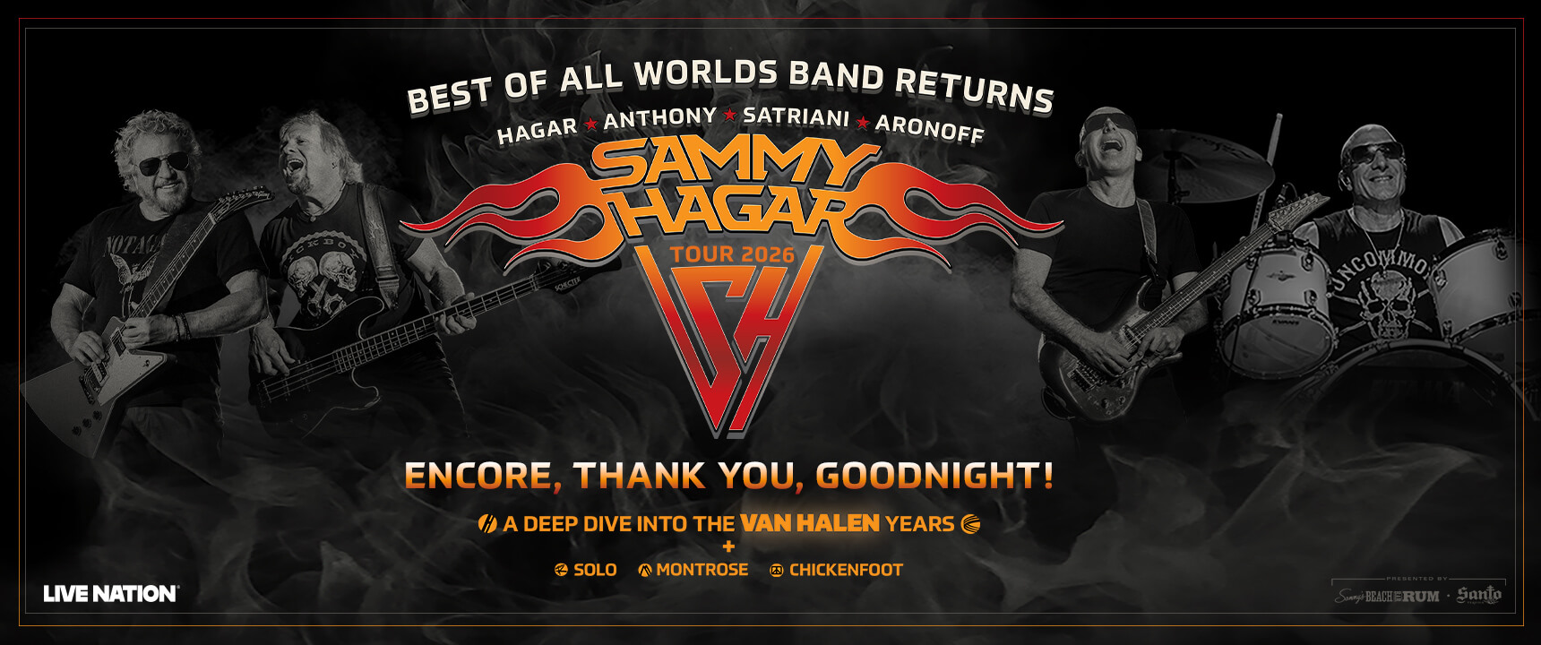 Sammy Hagar Announces 2026 ‘Best Of All Worlds Tour’ - Pollstar News