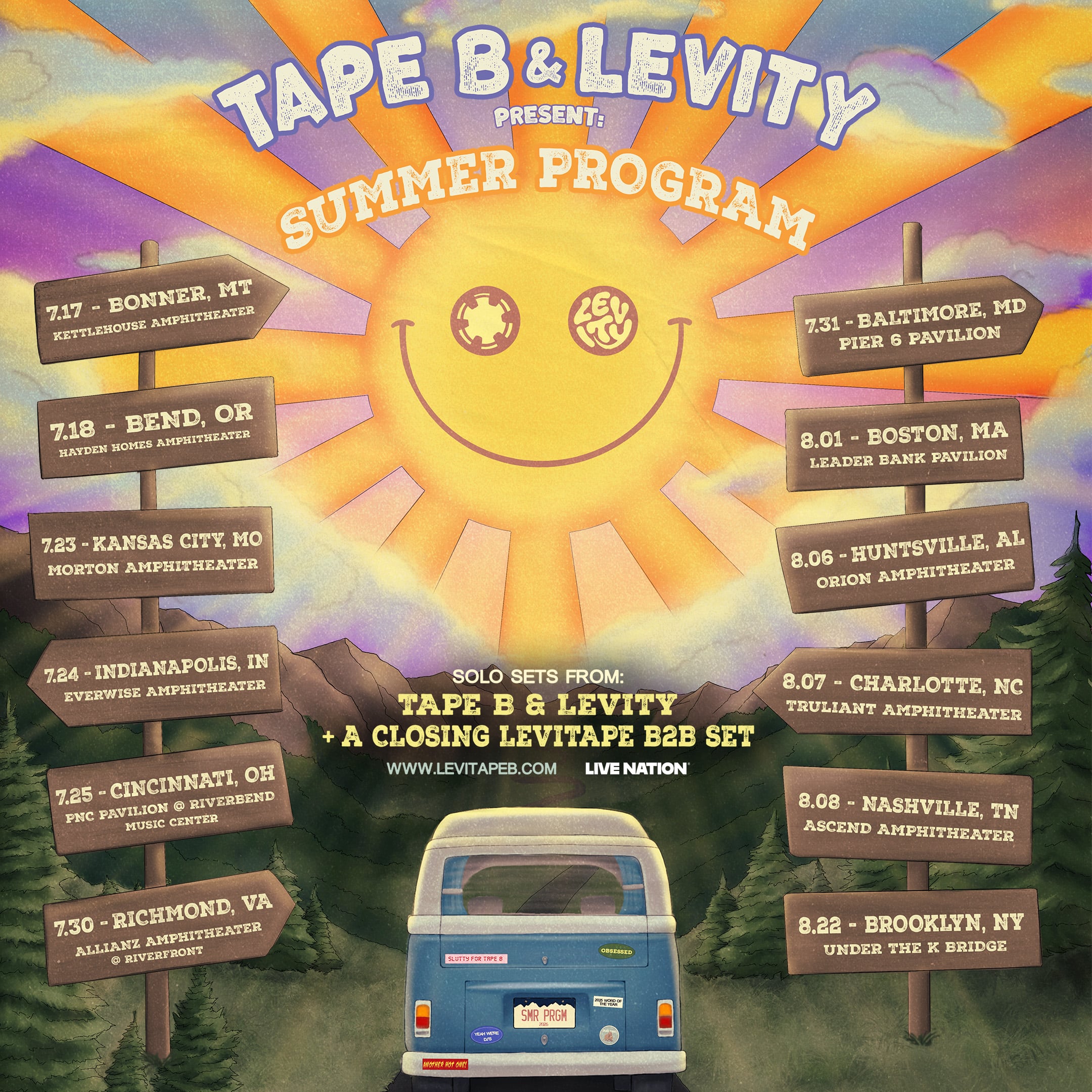 Tape B & Levity Announce 'Summer Program' Amphitheater Tour - Pollstar News