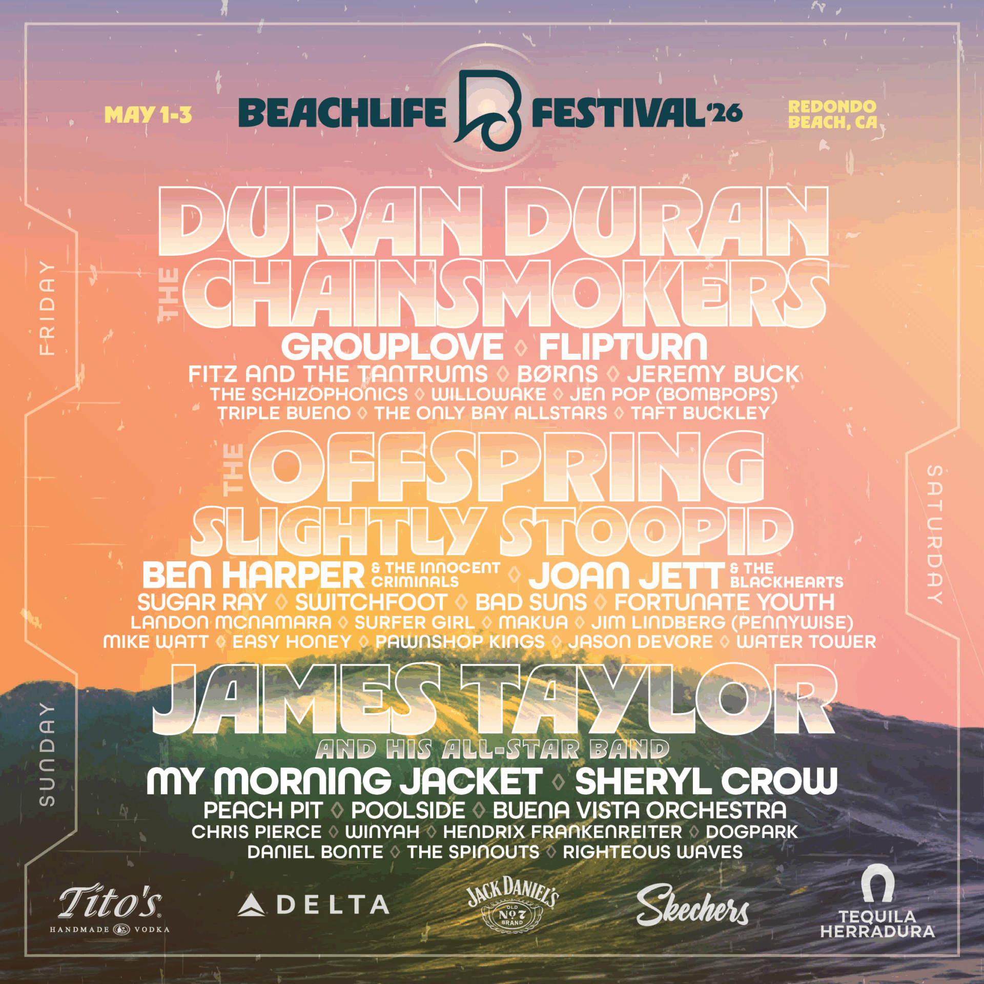 BeachLife Festival Topped By Duran Duran, The Offspring, James Taylor ...