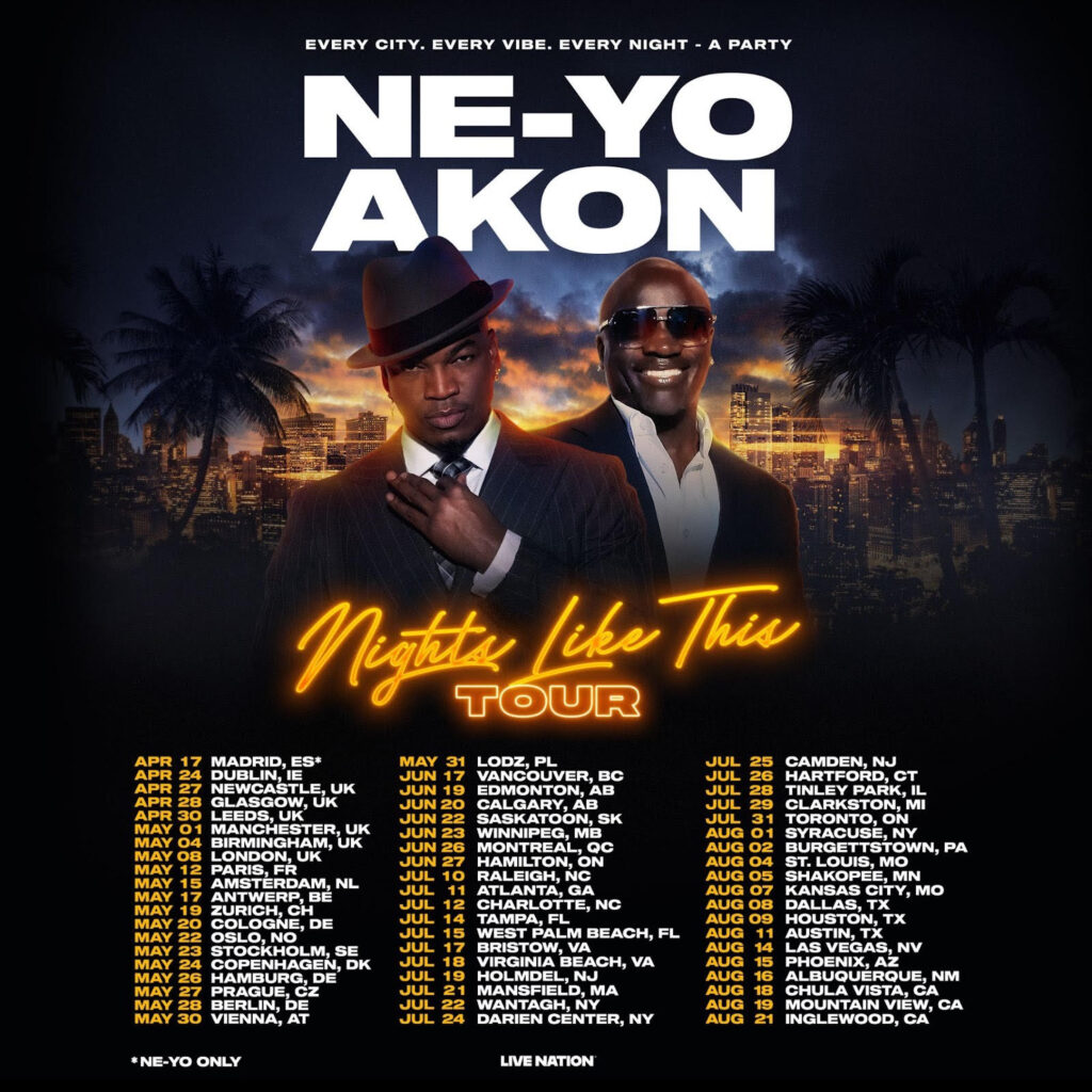 Ne-Yo & Akon Announce ‘Nights Like This’ Global Co-headline Tour ...