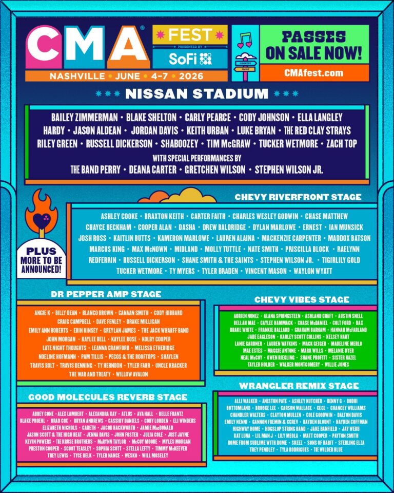 CMA Fest June 4-7 Reveals Complete Artist Lineups - Pollstar News