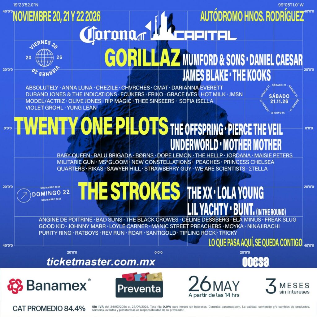 Gorillaz, The Strokes, Twenty One Pilots Headlining 2026 Edition Of ...